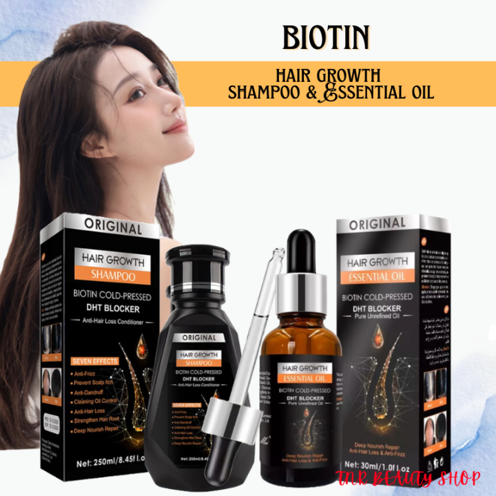 PEI MEI BIOTIN COLD PRESSED DHT BLOCKER SHAMPOO AND ESSENTIAL OIL I ...