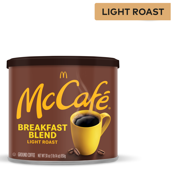 McCafe Breakfast Blend Ground Coffee, Medium Roast, 30 oz Canister ...