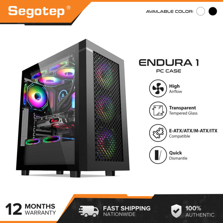 Segotep Endura 1 PC Case (E-ATX / ATX / M-ATX / ITX supported) (Cooling ...