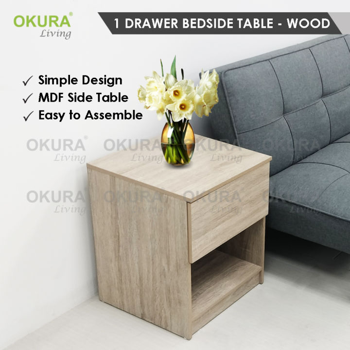 OKURA Modern Side Table Coffee Table Rak Kecil Tepi Katil Almari Side ...