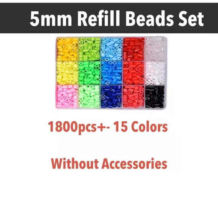 Worry Free Ready Stock 5mm Perler Beads Refill Pack(15Colors & 24Colors ...
