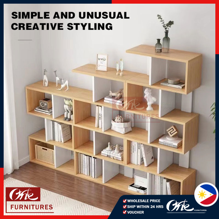 5 Layer Divider Bookshelf Display Rack Wooden Shelf Organizer Cabinet ...