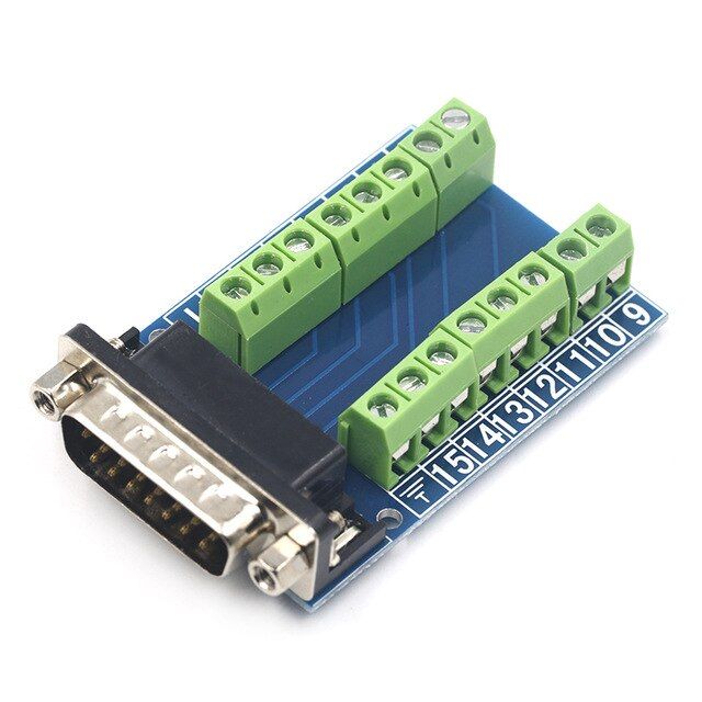 【Worth-Buy】 Db15 Dp15 Vga 15pin Female Male Adapter Jack Terminal Pcb Board Double Row 15p ...