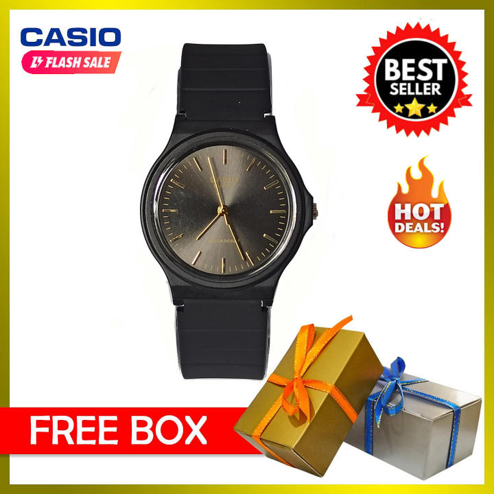 Casio Quartz All Black Rubber Strap Unisex Watch | Lazada PH