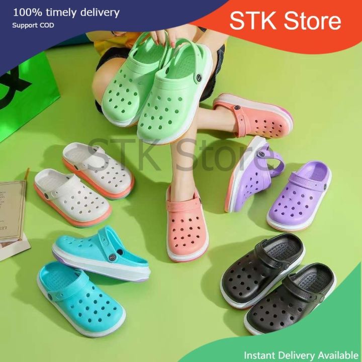 ST264 SHUTA Women Sandals Fashion Girls Hole Shoes Couple Shoes | Lazada PH