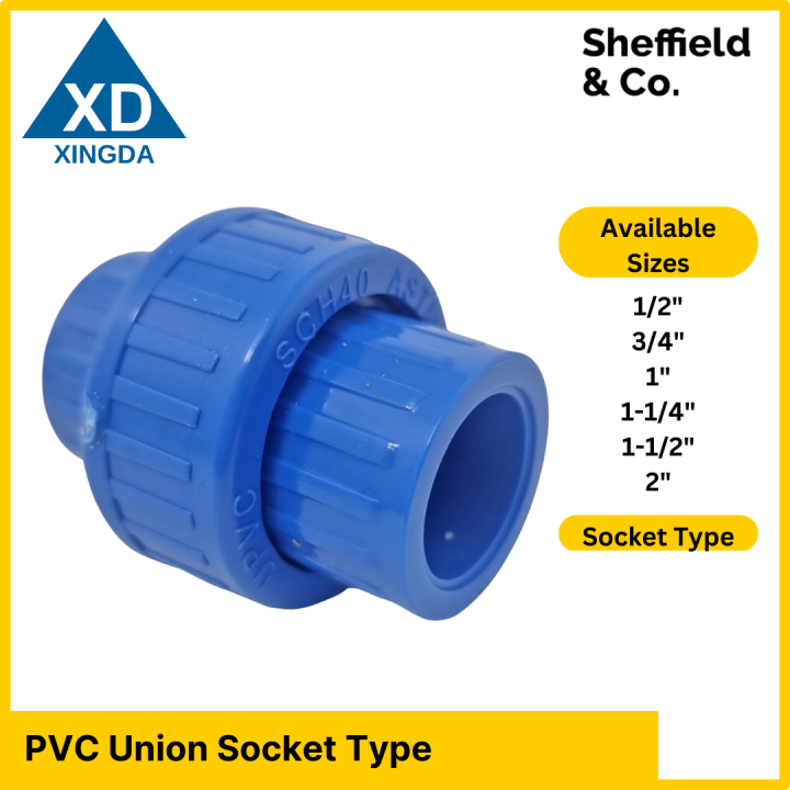 XINGDA PVC Union, Socket type (1/2" , 3/4" , 1" , 1-1/4" , 1-1/2" , 2 ...