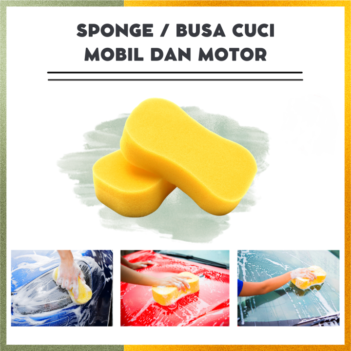 Car Washing Sponge/Spons Cuci Mobil Daya Serap Tinggi 20,5 x 5,8 x 11 ...