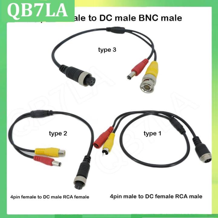 QB7LA shop 1pcs Aviation Head M12 4Pin male female to BNC DC RCA MALE ...