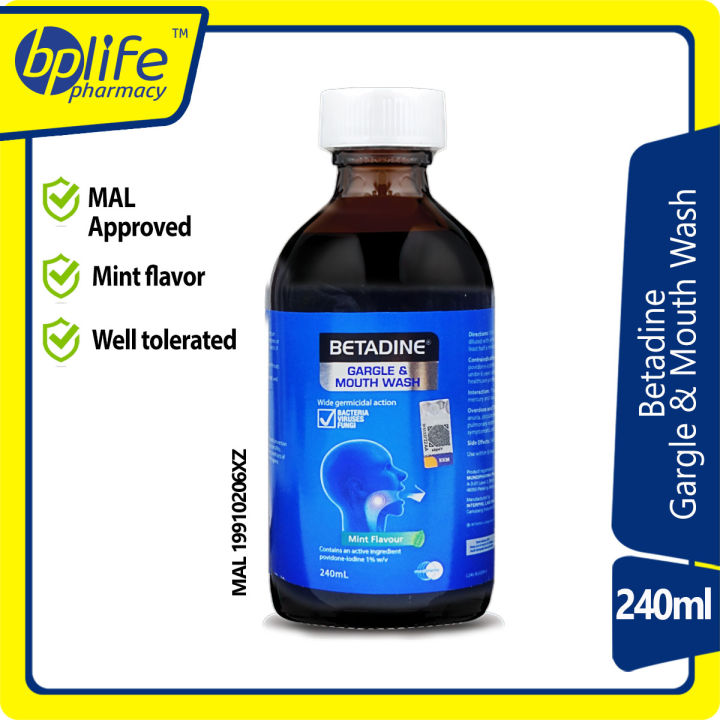 Betadine Gargle & Mouth Wash 240ml | Lazada