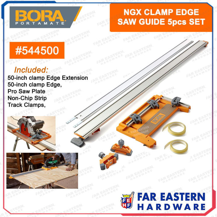 BORA NGX Clamp Edge Saw Guide 5pcs Set for Circular Saw 50" Extension ...