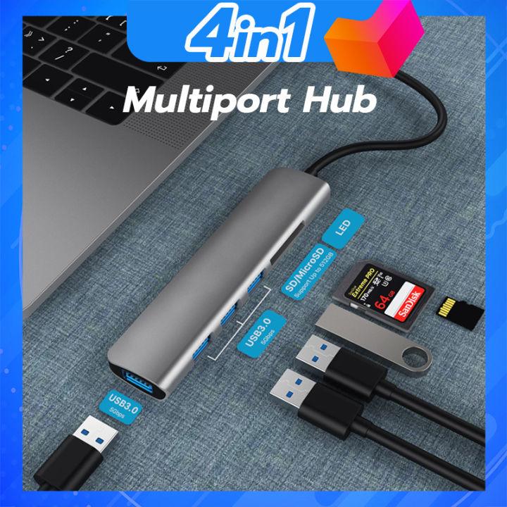 อะแดปเตอร์ฮับ USB Multifunctional Converter HUB USB-C ตัวแปลง USB TYPE ...