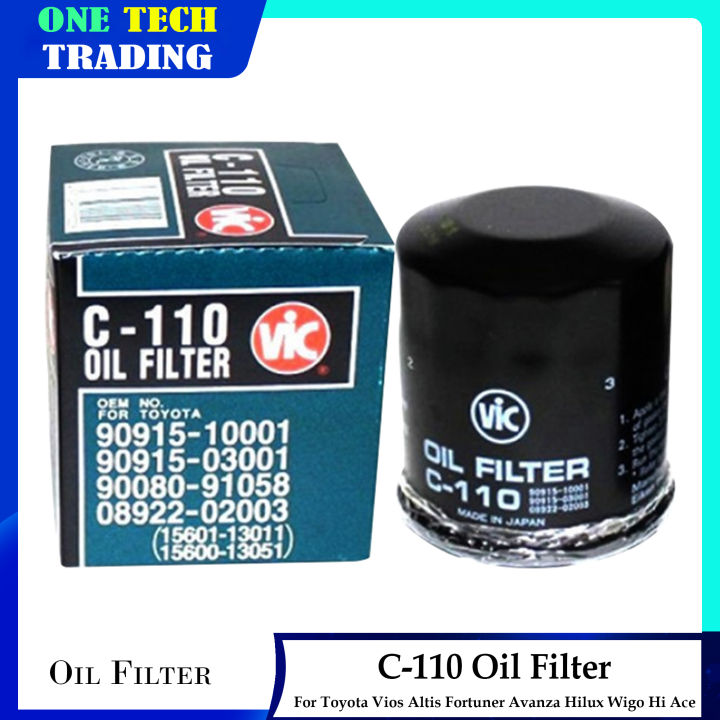 VIC Oil Filter C-110 Gasoline Filter for Toyota Vios Altis Fortuner ...