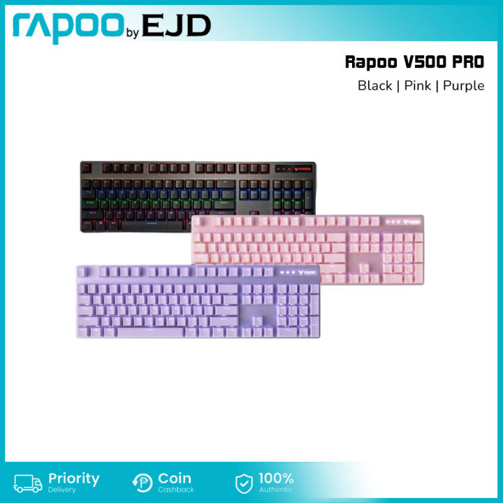 Rapoo V500 PRO Backlit Mechanical Gaming Keyboard - 104 Keys | Rapoo by EJD | Lazada PH