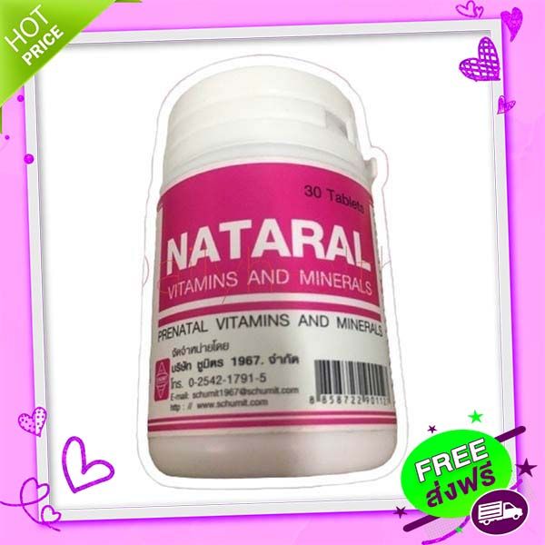 Free and Fast Delivery NATARAL 30 tablets, vitamins and minerals for ...
