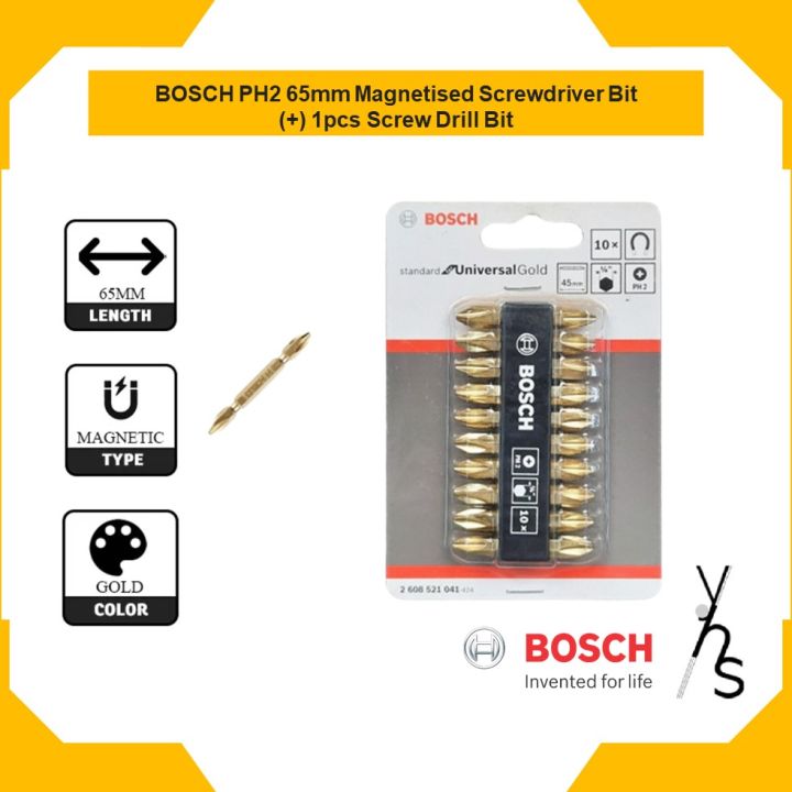 Magnetic Bosch Screw Bits PH2x65mm/PH2x110mm. Bosch Screw Bit. Pemegang ...