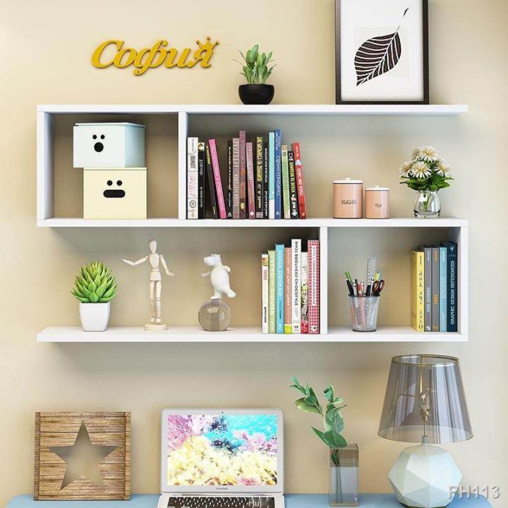 4 Layers Wooden Book Shelf Wall Rack Hanging Book shelves Wall Books ...