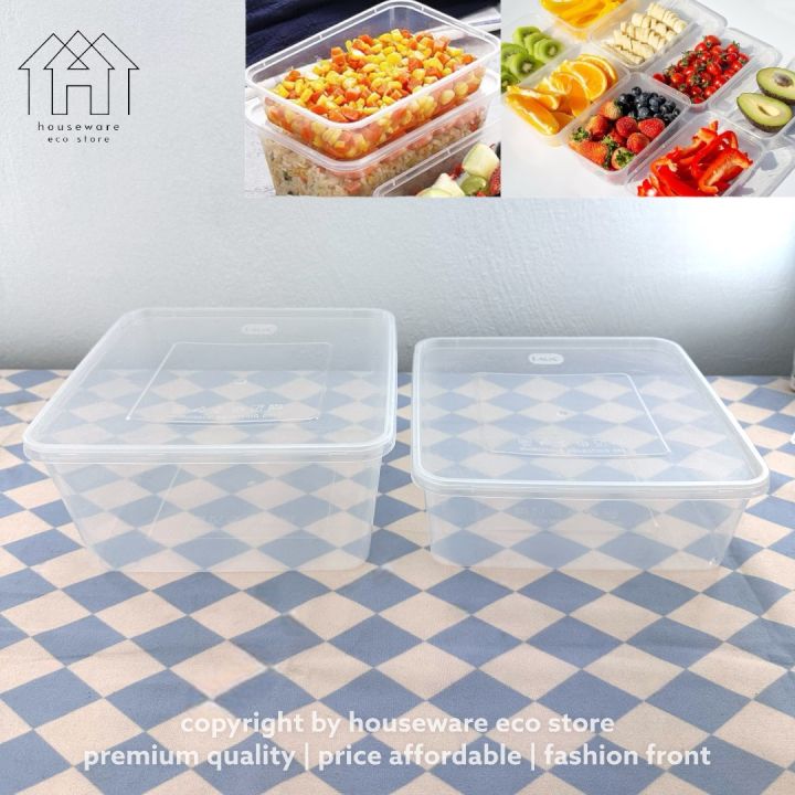 LAVA Disposable Plastic Square Container /Fruit Salad Lunch Box Big ...