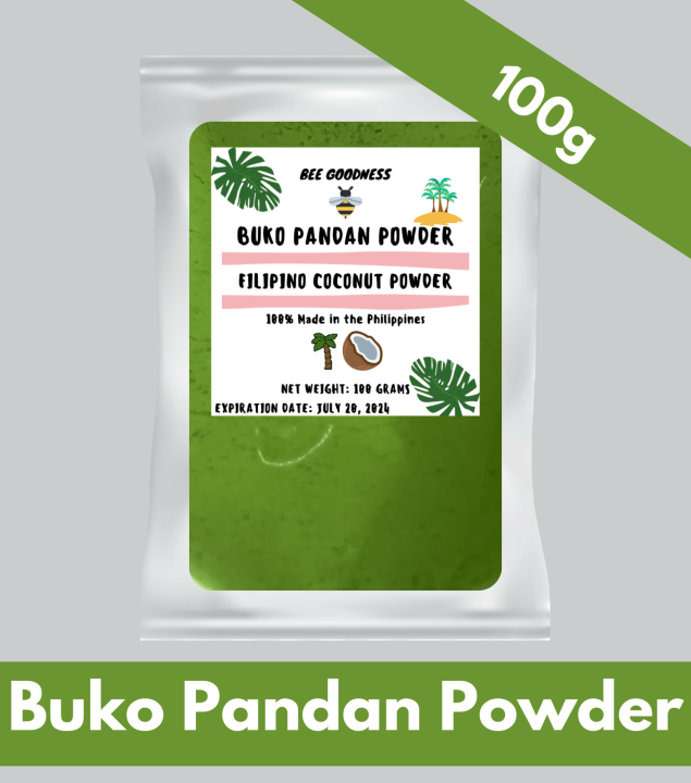 PREMIUM PHILIPPINE BUKO PANDAN POWDER 100grams for baking pandan ...
