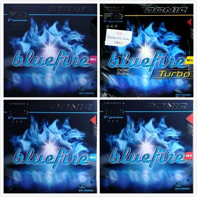 Donic Original Blue fire M1/M2/M3 Bluefire Pips-in BLUE SPONGE Table ...