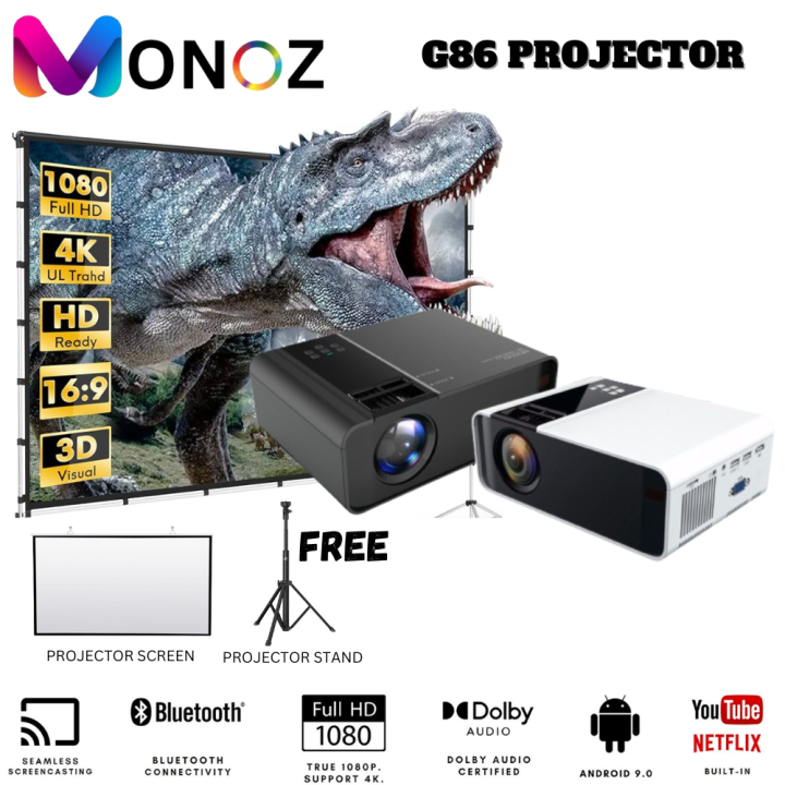 G86 Mini Projector FULL HD 1080P Android WIFI LCD Led For Home Theater ...