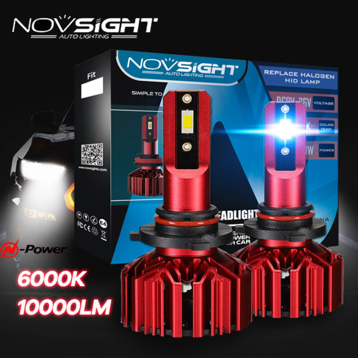 [In Stock] N-Power Novsight N11 A Pair H11 H4 H7 6000K Car LED Headlights Bulb 10000LM Car Light ...
