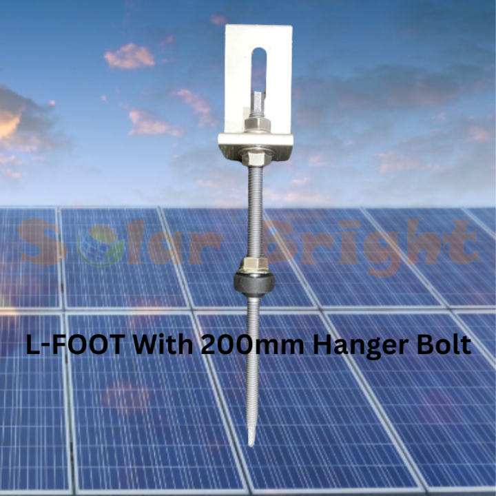 Solar Panel Mounting Roof PV L-Foot Extension Hanger Bolts For Metal OR ...