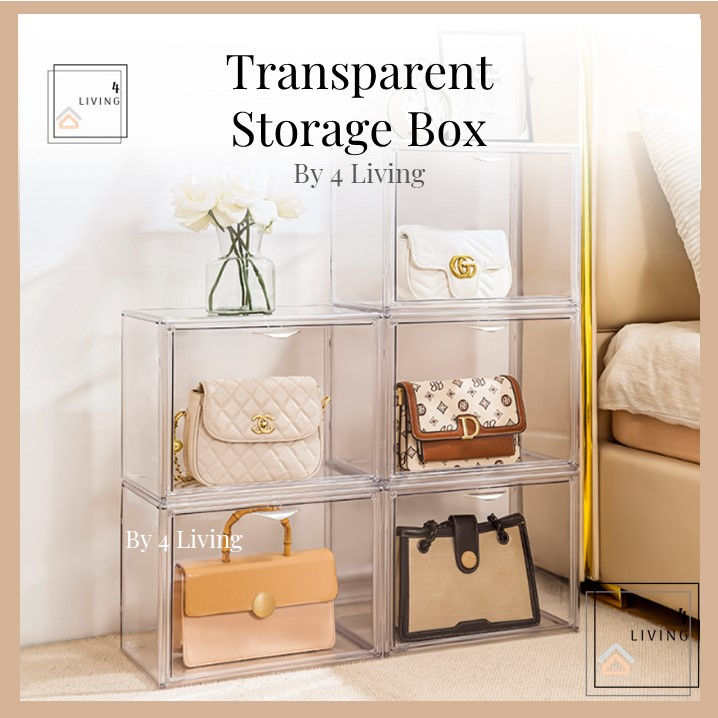Transparent Storage Box Acrylic Display Box Handbag Storage Organizer ...