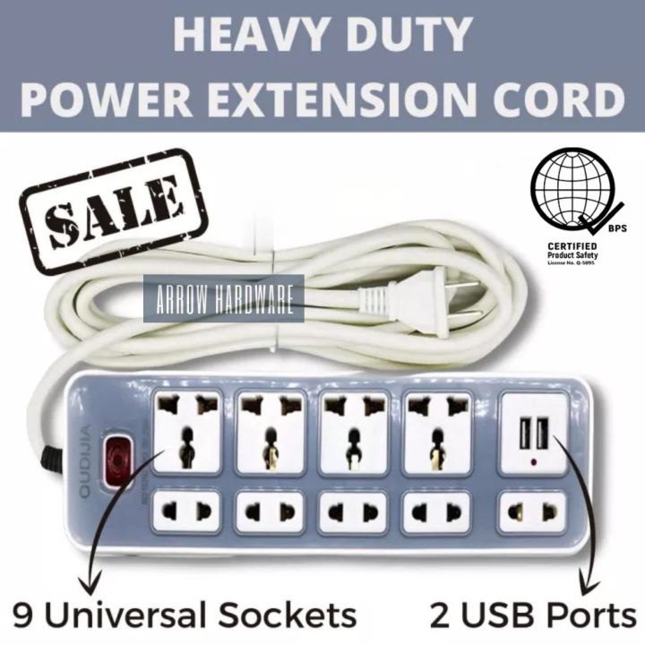 Extension Outlet with Switch Usb Cable Socket Power Extension Wire Port ...