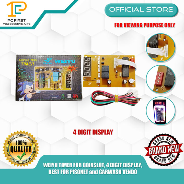 PC FIRST WEIYU TIMER FOR COINSLOT, 4 DIGIT DISPLAY, BEST FOR PISONET ...