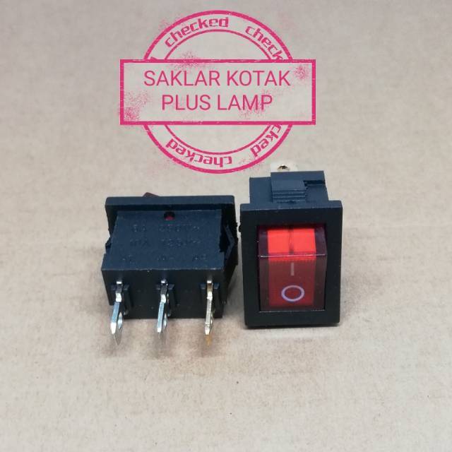 SAKLAR ROCKER SWITCH KECIL PLUS LAMP 3PIN | Lazada Indonesia