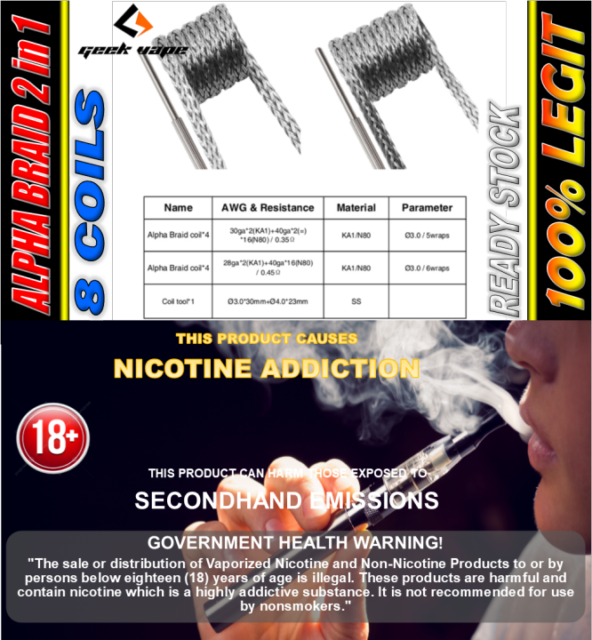 GeekVape Hybrid Alpha Braid Atomizer Coils 2 in 1 | Lazada PH