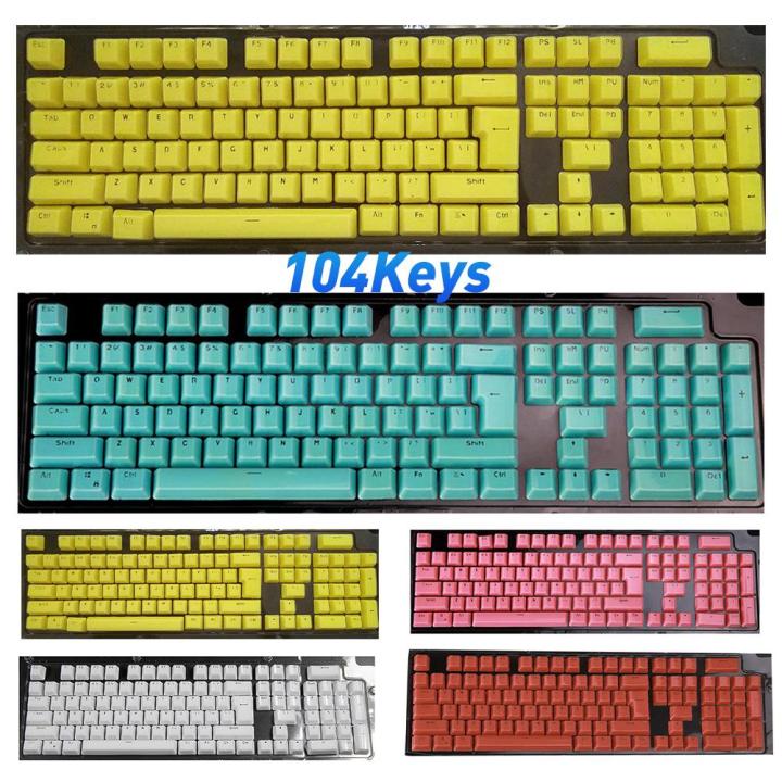 Keycaps for Gaming Games Mechanical Keyboard 104Pcs/Set Clear Backlight ...