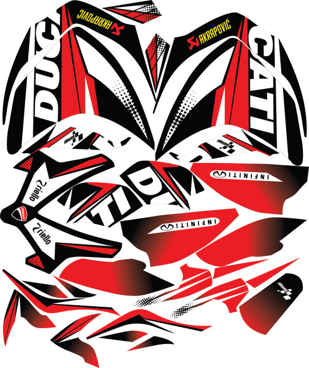 Decals Sticker for Motorstar, Z200, Ducati design | Lazada PH