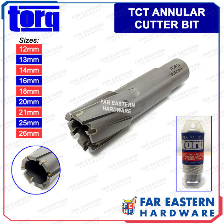 TORQ TCT Carbide Annular Cutter Bit For Magnetic Drill Weldon Type ...