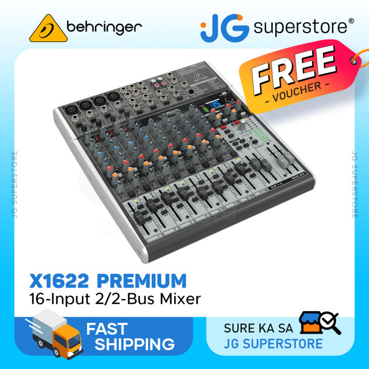 Behringer XENYX X1622USB Premium 16-Input 2/2-Bus Analog Mixer with ...