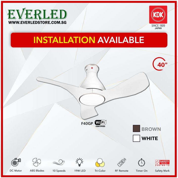 [FREE INSTALLATION] KDK DC F40GP 40" (101cm) w/ Remote Control *1 YEAR ...