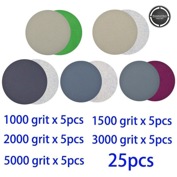 Sanding Disc Round Paper 25pc Wet/Dry 1000 1500 2000 3000 5000 Grit ...