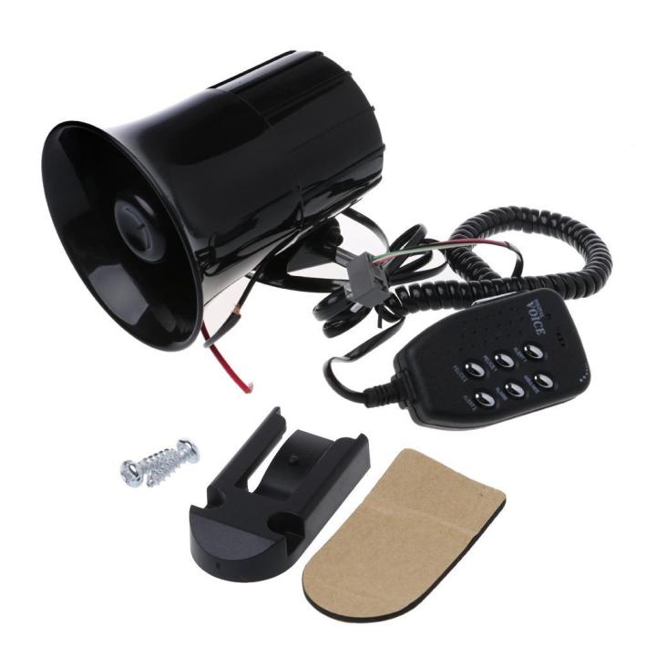 Car Security System Siren 6 Tone Warning Alarm Horn Speaker MIC System ...