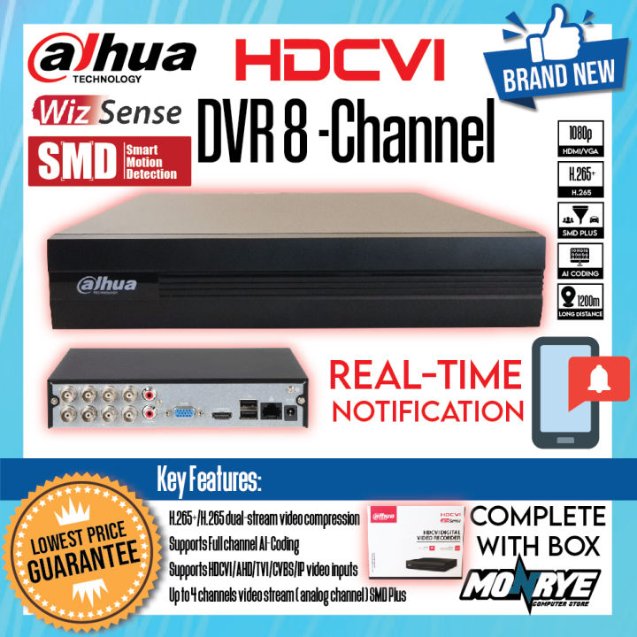 DVR - 8 Channel - DAHUA - DH XVR1B08 I - Brand New - WITH HDD 500GB ...