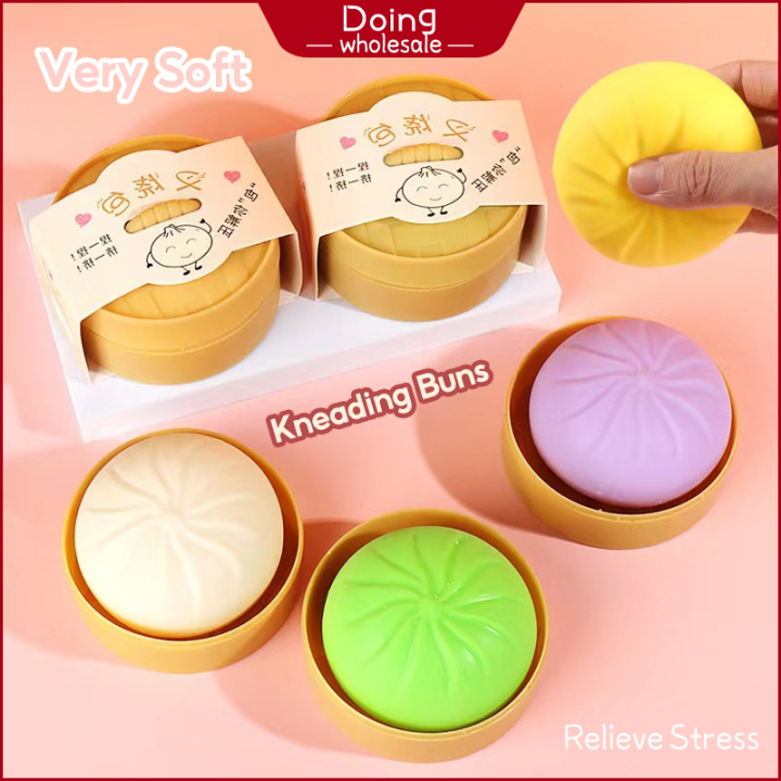 Squishy Bun Stress Reliever Toys Siopao Toy Simulation Buns Toys ...