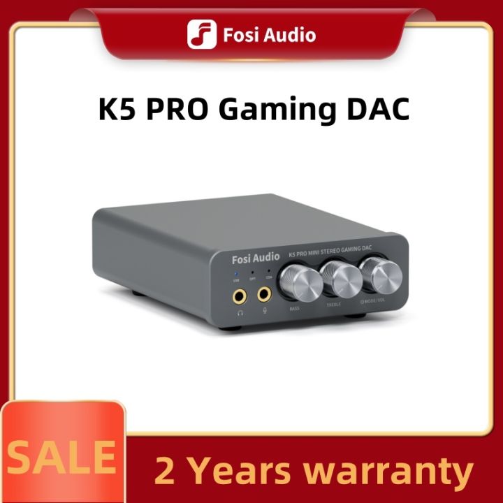 Fosi Audio K5 PRO USB Gaming DAC พร้อมไมโครโฟนเครื่องขยายเสียงหูฟัง Mini Audio DAC สำหรับ PS4 ...