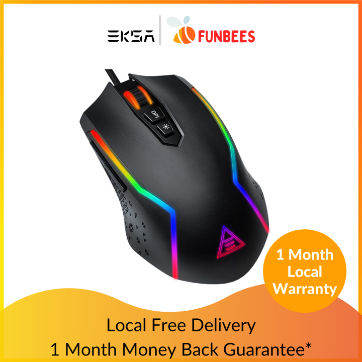 EKSA EM100 RGB Gaming Mouse USB Wired Gaming Mouse 8000 DPI with 6 ...