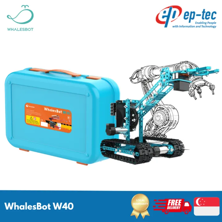 WhalesBot W40 Scratch, C, Python & Action Editor Coding Kit Engineering with Built-in Buzzer ...