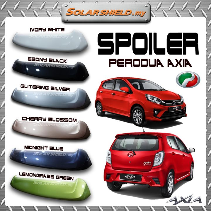 Perodua Axia Gear Up Rear ABS Spoiler Sith Paint (Black) | Lazada