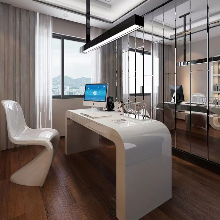 Nordic minimalist luxury desk home computer desk learning desk paint ...