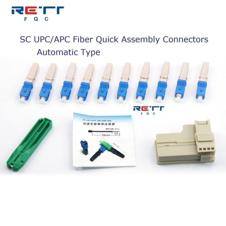 SC UPC Fiber Optic Fast Connector Single Mode 9/125 fiber Embedded SC ...