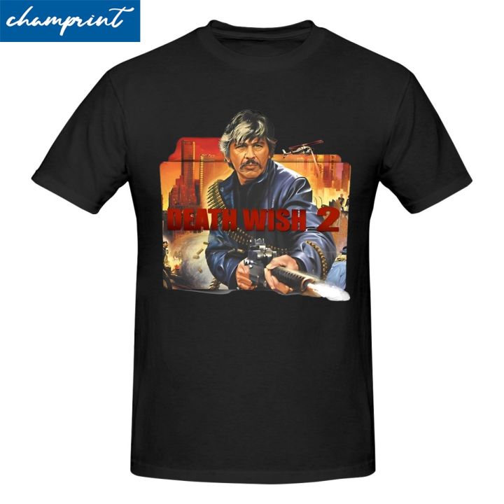 Death Wish 2 Charles Bronson T-Shirt Men 100%Cotton Top Tee Casual ...
