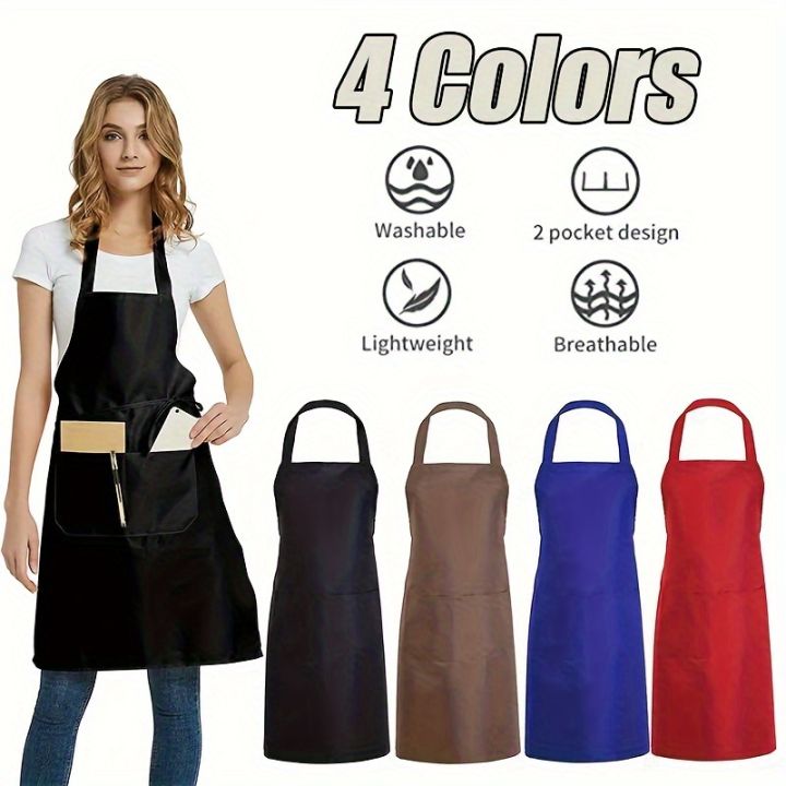 APRON - WASHABLE Restaurant Kitchen Apron Unisex Waterproof Apron With ...
