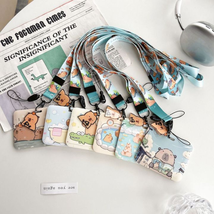 HMMD Cartoon Capybara Card Holder Plastic Animal Photocard Holder ...