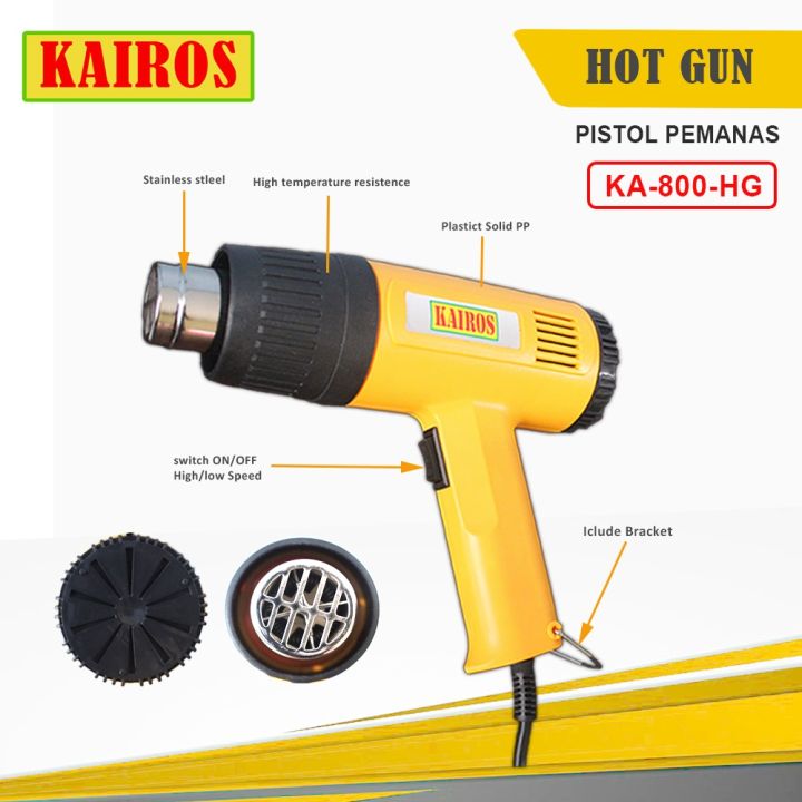 Hot Air Gun 2 Tingkat Panas Heat Gun Hijau Blower Pemanas Hotgun Pistol ...